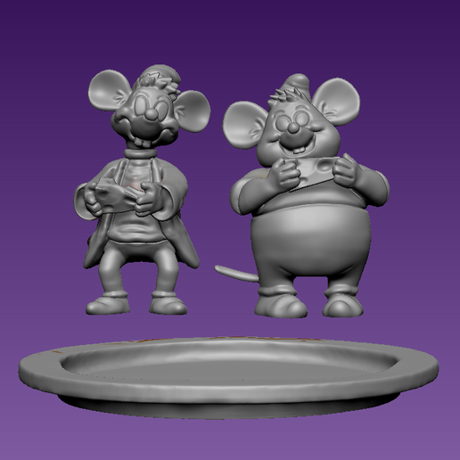 🧀 gus and jaq the mice eating cheese from the plat from cinderella・ STL ...