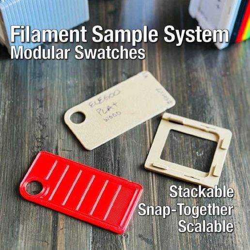 Modular Filament Sample (Swatch) System - Cults3D 3D Model | 3Drop