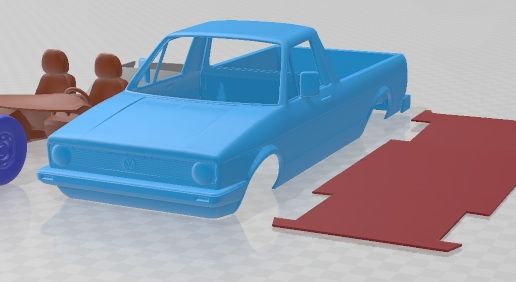 3D file Volkswagen Caddy Type 14 1982 Printable Car 🚗 ・Model to ...