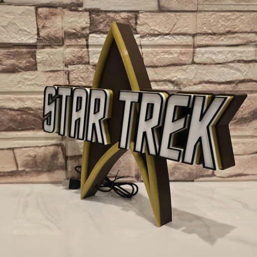 3D printing 3D MULTICOLOR LOGO/SIGN - Star Trek • made with Creality cr ...