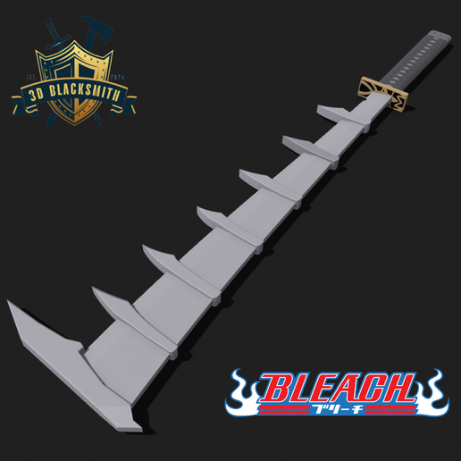 STL file Bleach Zabimaru Sword Prop ( 1/1 Scale ) 🗡️ ・3D printing template to download・Cults