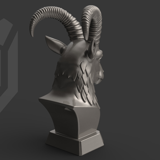 🐐 Ibex / Wild Goat Head Printable Sculpture STL・ STL File for 3D ...