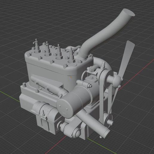 🚁 747 cc straight-4 austin 7 engine・ STL File for 3D printing・Cults