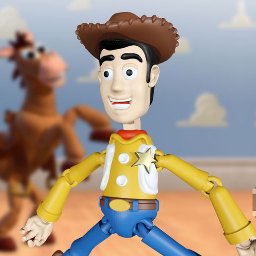 🎲 WOODY FLEXIBLE FANART・ STL File for ・Cults