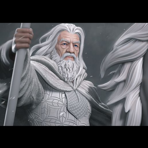 🧙‍♂️ Gandalf the White - Lord of the Rings・ 3D File for 3D printing・Cults