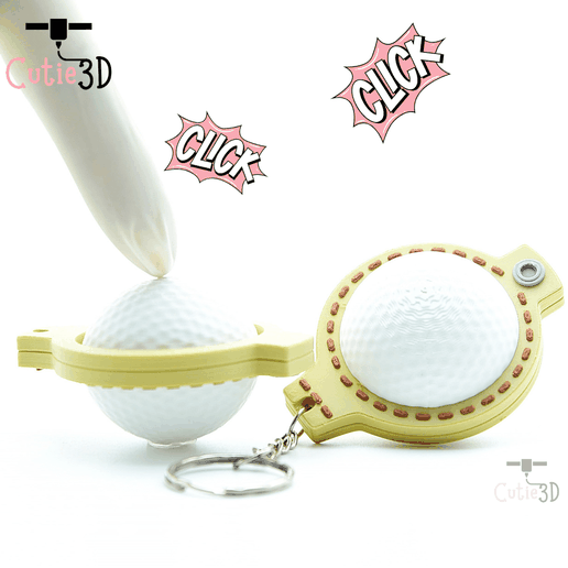 🏌️ Cutie3D Golf Ball Keycap Fidget Clicker Keychain - Cute Backpack ...