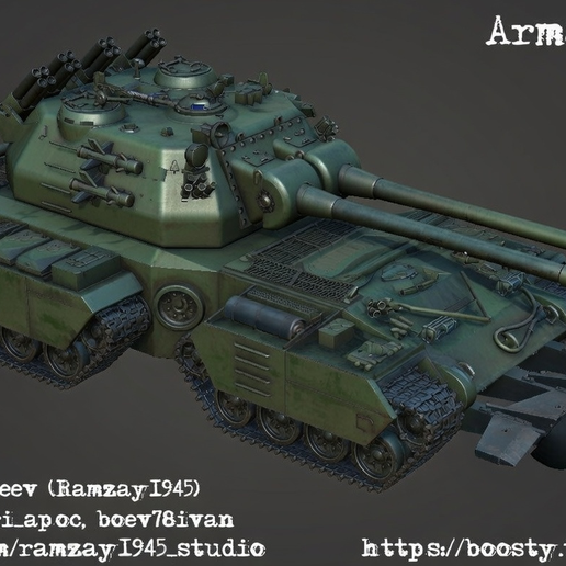 🪖 Armageddon Soviet fictional super-heavy tank 1:100・ STL File for 3D ...