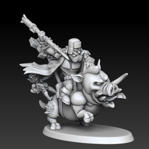 🐗 AAAArg Ourk Boar Riders Squad (presupported)・ 3D File for 3D printing ...