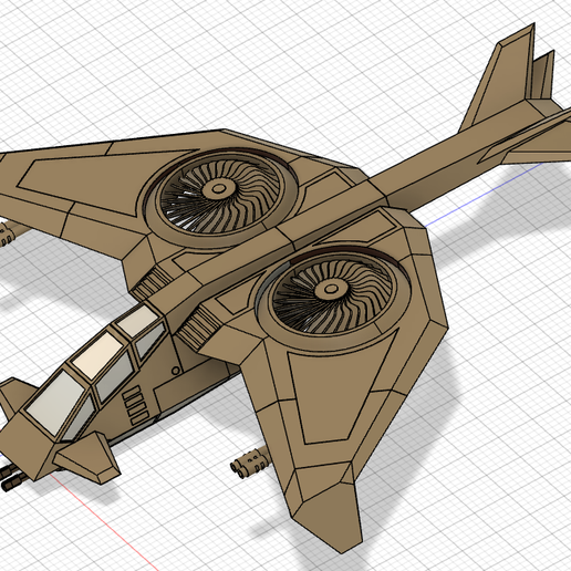 🎲 Kestrel VTOL Gunship・ 3D File for ・Cults