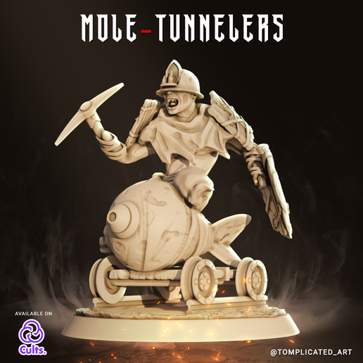 👾 Trench Mole Tunnelers・Free 3D File for 3D printing・Cults