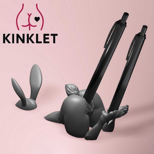 📞 NSFW furry anthro stand — holds your phone and pens. Pen holder, phone holder・ STL File for 3D ...