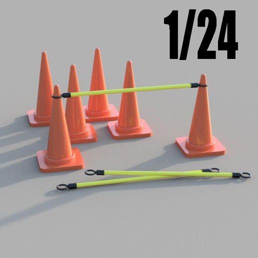 🚦 1/24 traffic cone・ STL File for 3D printing・Cults
