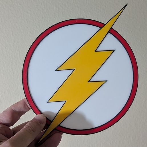 👾 The Flash - Barry Allen Emblem・Free STL File for 3D printing・Cults