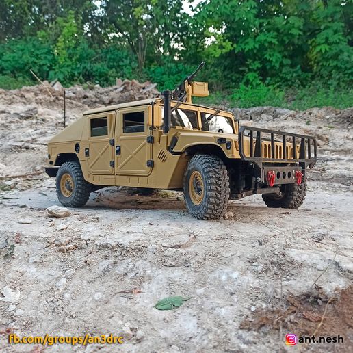 🚗 3D PRINTED RC CAR HMMWV (Humvee Hummer) BODY 2 in 1 set BY AN3DRC・ 3D ...