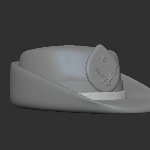 STL file female military cap ♀️ ・3D printable model to download・Cults
