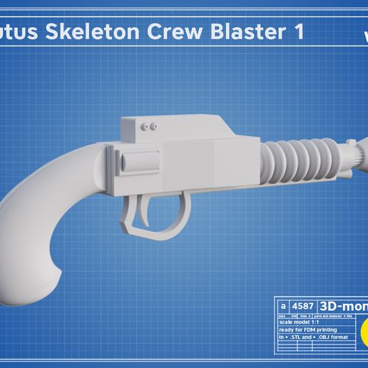 💀 Brutus Skeleton Crew Blasters・ 3D File for 3D printing・Cults
