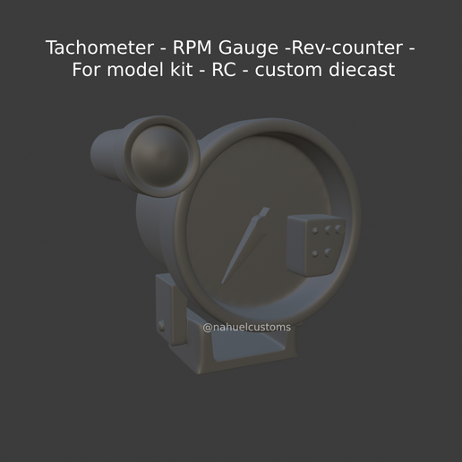 🚗 Tachometer - RPM Gauge - Rev-counter - For model kit - RC - custom ...