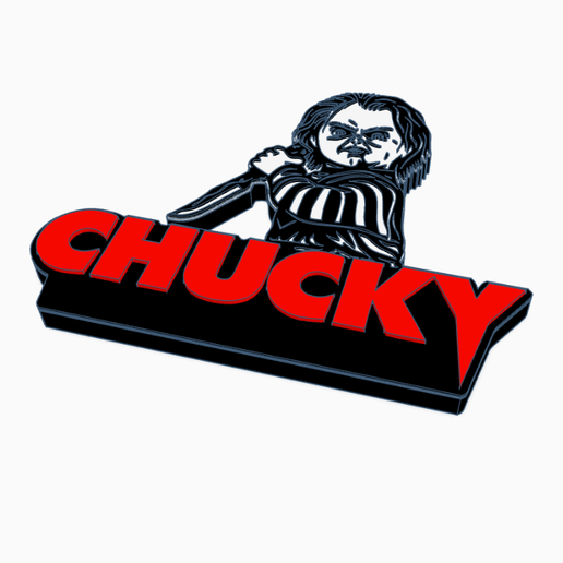 ️ CHUCKY (CHILD'S PLAY) Logo Display by MANIACMANCAVE3D・ STL File for ...