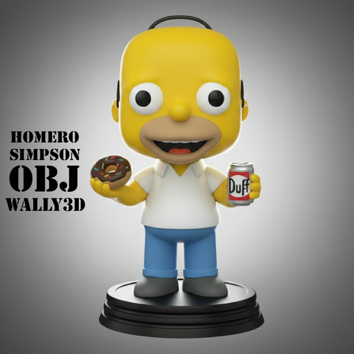👾 HOMERO SIMPSON FUNKO POP 3D PRINTABLE FIGURE – LOS SIMPSON OBJ MODEL ...