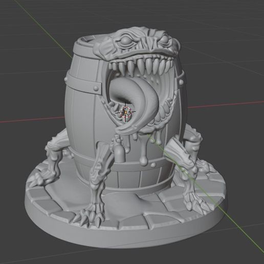 👹 dnd barrel mimic・ STL File for 3D printing・Cults