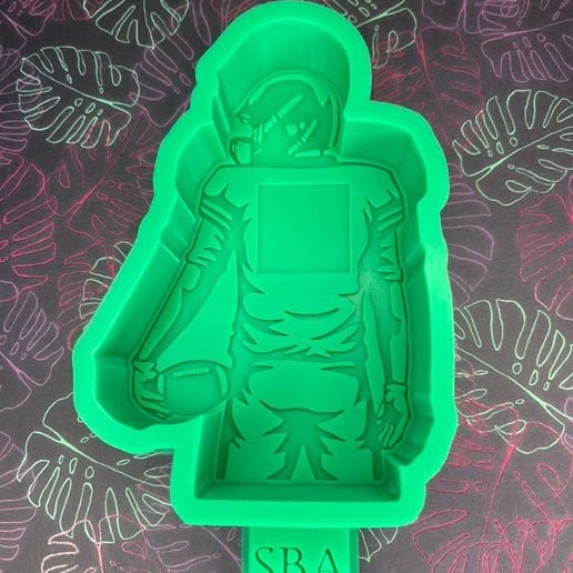 🏈 Football Player Freshie Mold - 3D Model Mold Box for Silicone Freshie ...