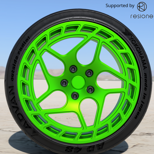 🚁 Power Wheels PW-MS 18 inch rims with Advan Tires for diecast and ...