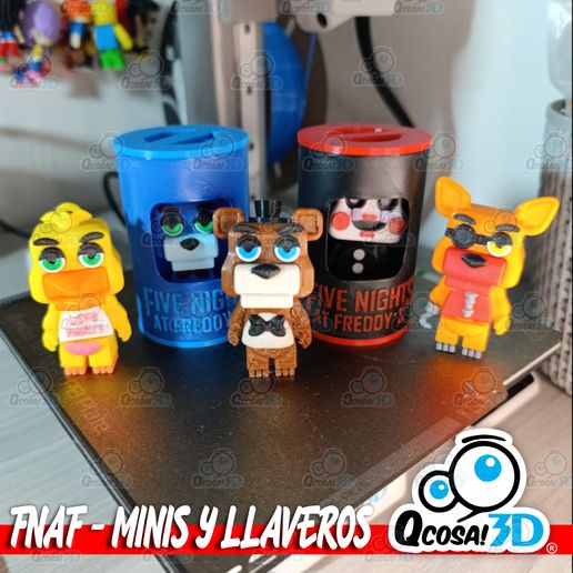 🔑 FNAF - KEY RINGS AND MINIS X5・ STL File for 3D printing・Cults