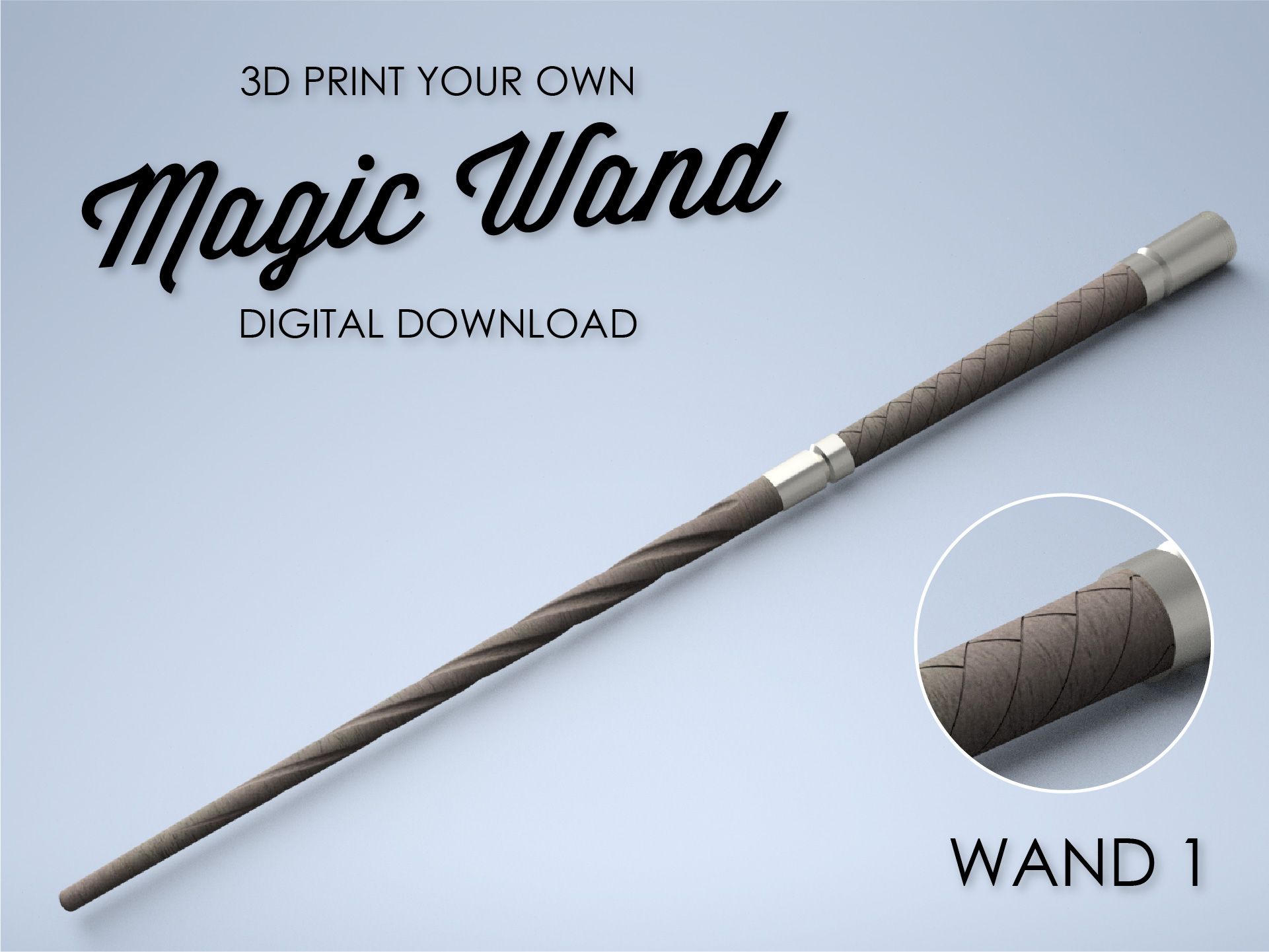 Free STL file Spiral Magic Wand - 3D Print File - Wand 1・3D printer model to download・Cults
