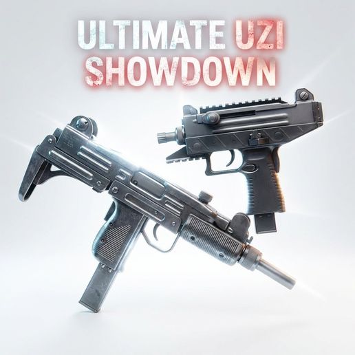 🔫 Uzi Submachine gun and UZI Pro Micro Semi miniatures - 3D Print・ STL ...