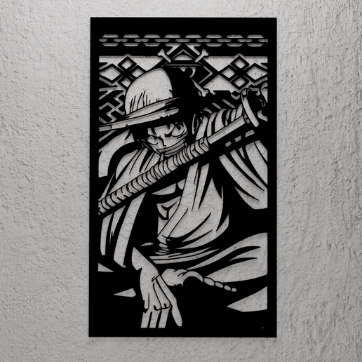 🎨 One Piece Luffy Wall Art・ STL File for 3D printing・Cults