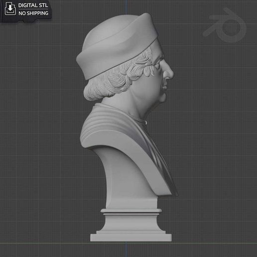 👤 Christopher Columbus Bust STL - Historical Explorer Statue for 3D ...