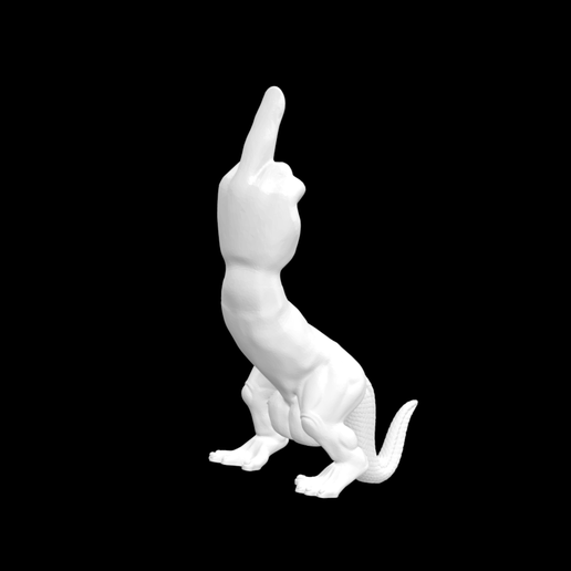 🦖 Middle Finger Dinosaur・ STL File for 3D printing・Cults