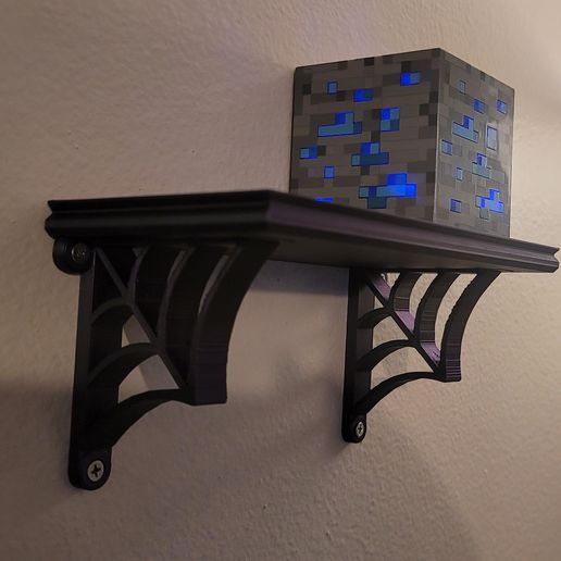 3D printable SPIDER WEB WALL SHELF - GOTHIC SHELF • made with Bambu P1S ...