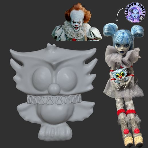 OBJ file Monster High Freak Du Chic Clown Sir Hoots-A-Lot 👹 ・Design to ...