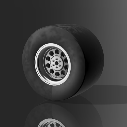 🛞 Rear Drag wheel (1/64 Scale)・ STL File for 3D printing・Cults