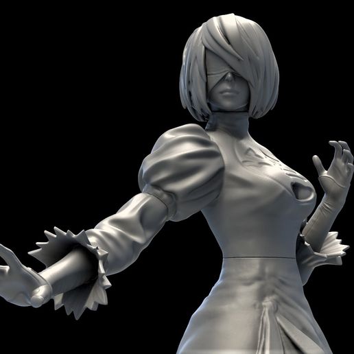 👧 2B Nier Automata Assembly・ STL File for ・Cults