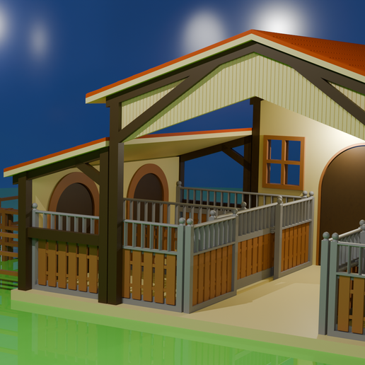 🎲 Large toy barn・Free STL File for 3D printing・Cults