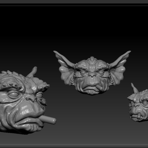 👤 GREMLIN HEAD BUST・ OBJ File for 3D printing・Cults