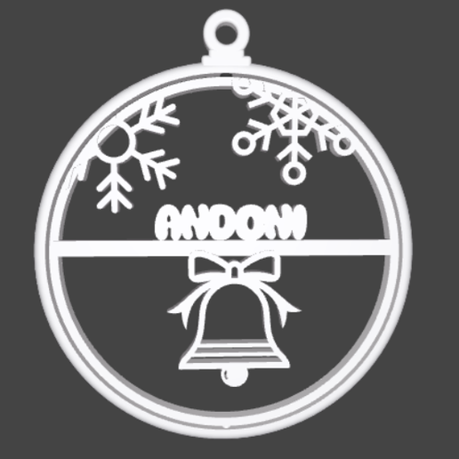 STL file Andoni Christmas Ball 🎄 ・Template to download and 3D print・Cults