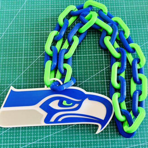 🏈 SEATTLE SEAHAWKS CHAIN・ STL File for 3D printing・Cults