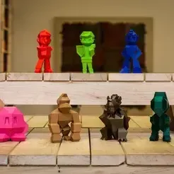 3D file retro characters (low poly!) 🦸 ・Model to download and 3D print ...