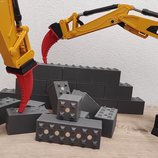 🚜 Ripper for Excavator - scale 1:16・ STL File for 3D printing・Cults