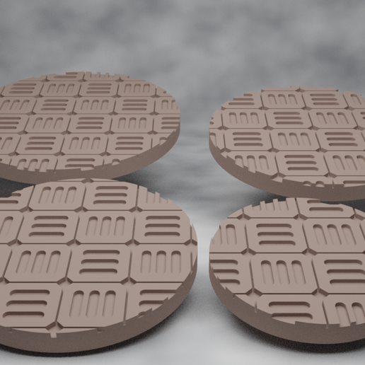 🎲 Techplate (no. 6) miniature bases (5 sizes, round)・Free STL File for ...