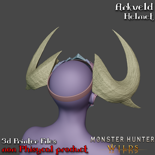 🪖 Arkveld Cosplay Helmet Monster Hunter Wilds・ 3D File for 3D printing ...