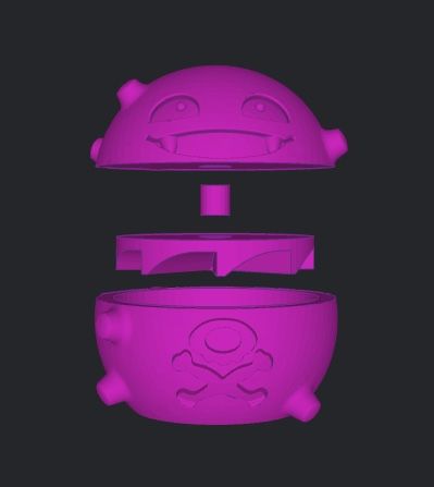 🐉 KOFFING POKEMON GRINDER CHOPPER・ STL File for 3D printing・Cults