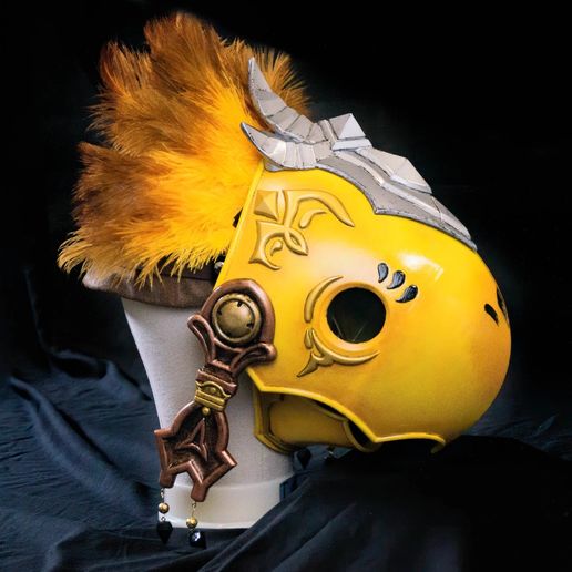 🎭 Racing Chocobo Mask・ 3D File for 3D printing・Cults
