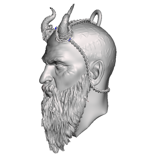 🗝️ MIMIR GOD OF WAR KEYCHAIN・ OBJ File for 3D printing・Cults