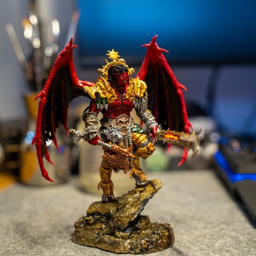 3D printed The Daemon Primarch Angron • made with Elegoo Mars 4・Cults