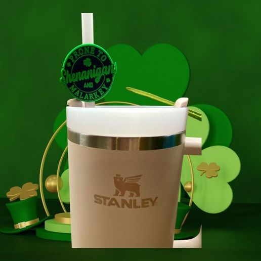 🚩 St. Patrick's Day Stanley Cup Topper (10mm)・ STL File for 3D printing ...
