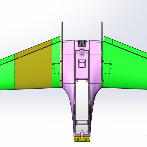 🪶 PLAk 3d printed FPV wing・ 3D File for 3D printing and CNC machining ...